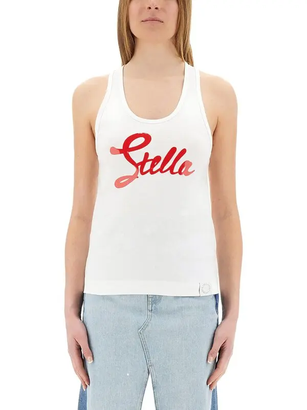 Stella McCartney Tops With Logo - White