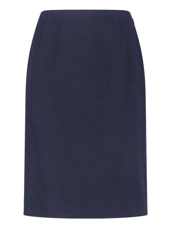 Loro Piana Vivian Cashmere Midi Skirt - Blue