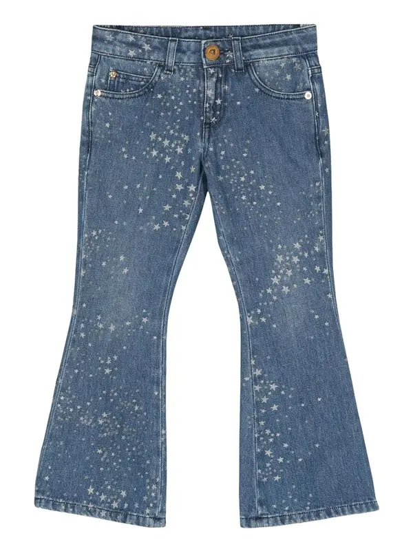 Versace Glitter Print Jeans - Denim