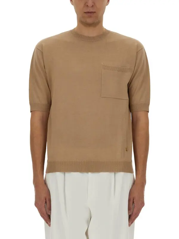 Moschino Wool And Silk Sweater - Beige