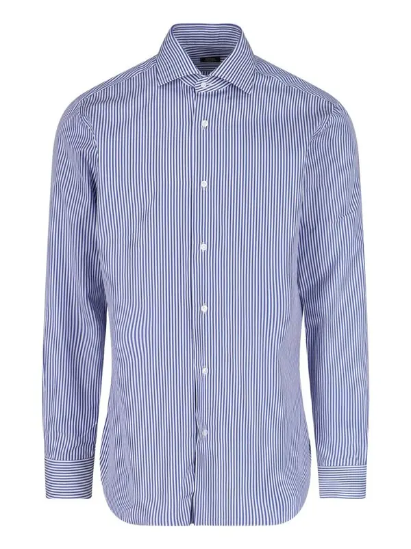 BARBA NAPOLI I' Striped Shirt - Blue