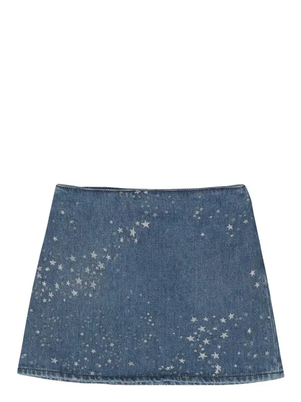 Versace Glitter Mini Skirt - Denim
