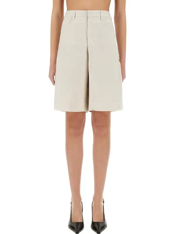 Max Mara Wide Leg Shorts - Beige