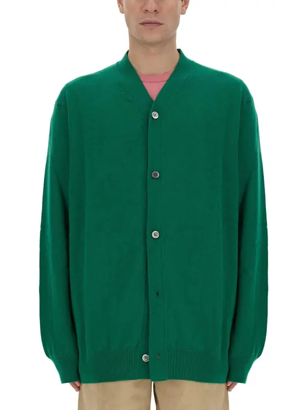Comme Des Garçons Wool Cardigan - Green