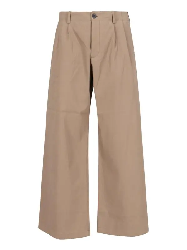 Our Legacy Bridge Wide Leg Trousers - Beige