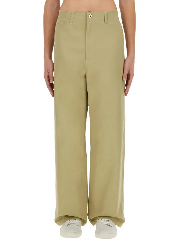 Burberry Straight Leg Trousers - Beige