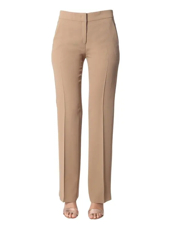 N°21 Straight Leg Pants With Side Band - Beige