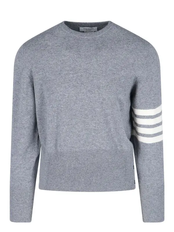 Thom Browne Loopback 4-bar Sweater - Gray