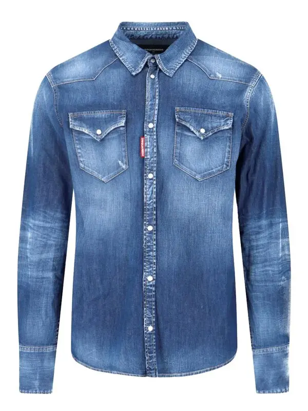 LEVI'S STRAUSS Western' Shirt - Blue