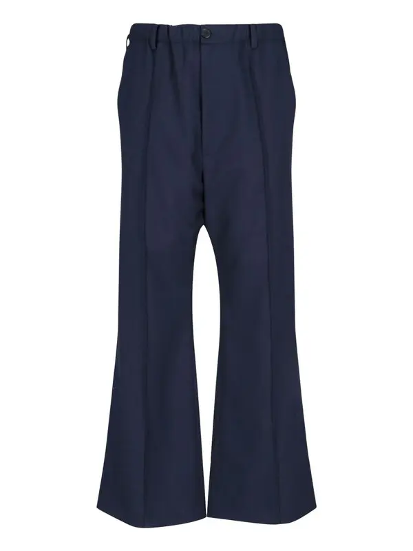 Marni Virgin Wool Bootcut Pants - Blue