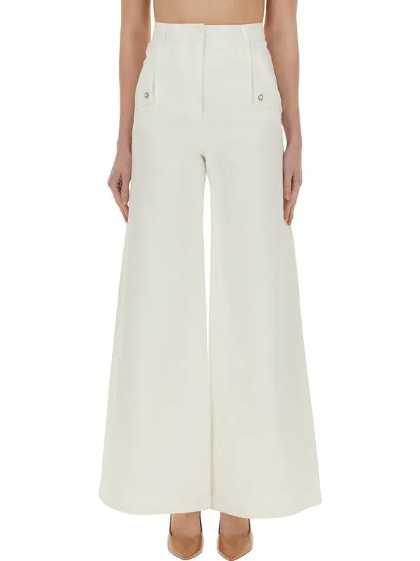 Max Mara Mindfulness Wide Leg Pants - White