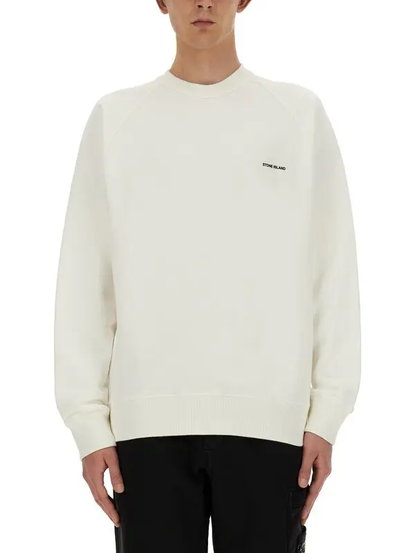 Stone Island Sweatshirt With Logo - White