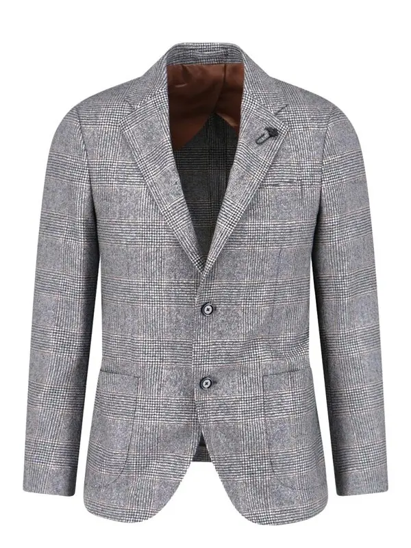 Giorgio Armani Single-breasted Virgin Wool Blazer - Gray