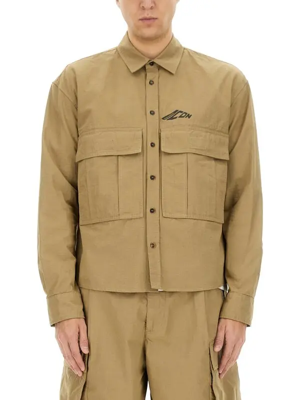 Dsquared2 Icon Ripstop" Shirt - Brown