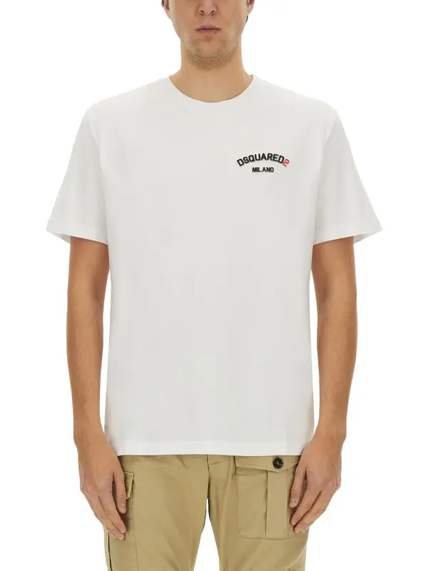 Dsquared2 Rubber Logo" T-shirt - White