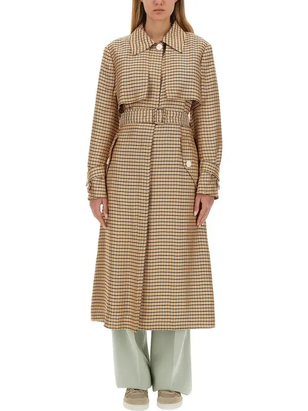 LANVIN Belted Trench Coat - Multicolour