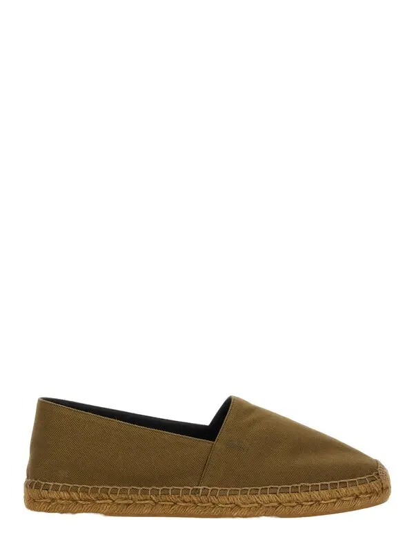Saint Laurent Cotton Gabardine Espadrille - Brown