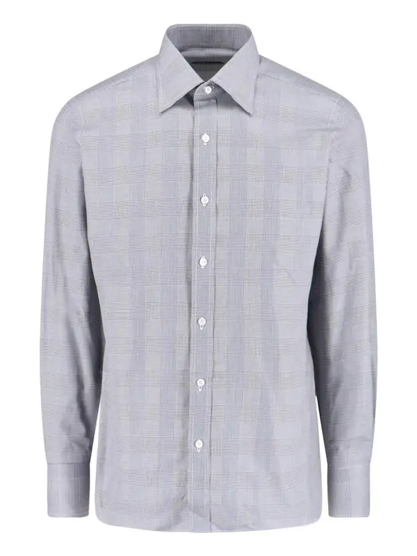 TOM FORD Houndstooth Shirt - Black