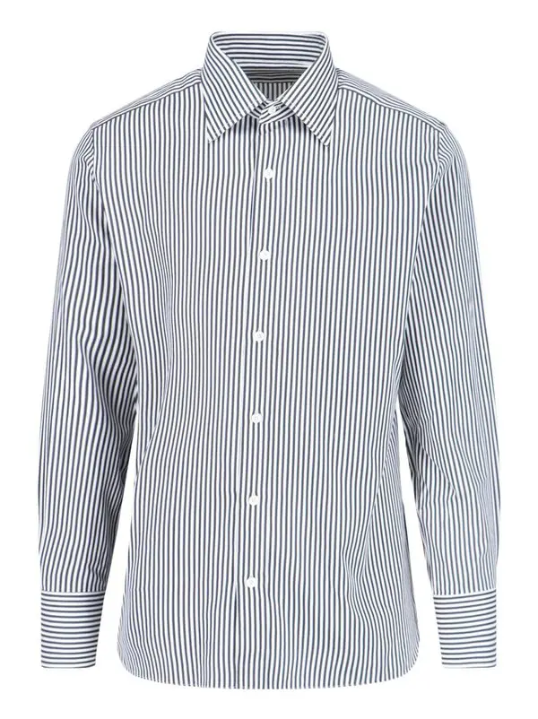 TOM FORD Striped Slim Shirt - White