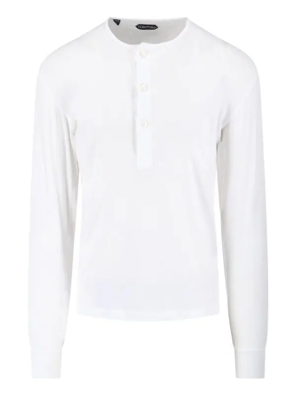TOM FORD Henley' T-shirt - White