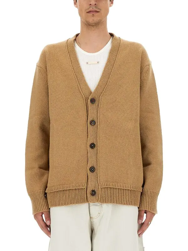 MAISON MARGIELA V-neck Cardigan - Beige