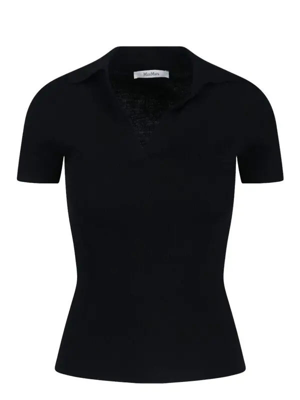 ZANONE Virgin Wool Polo Shirt - Black