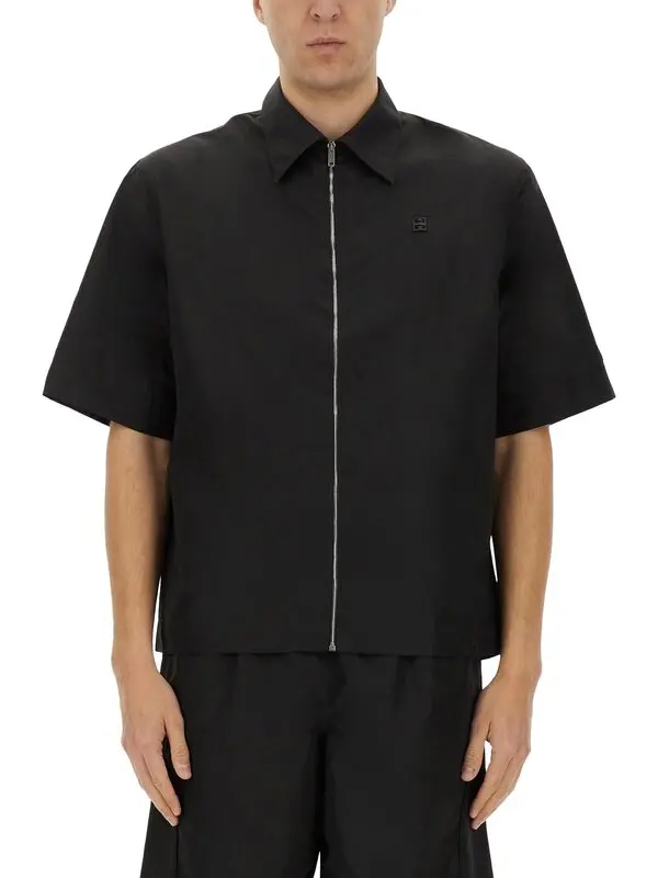 Givenchy Casual Shirt With Zipper - Black
