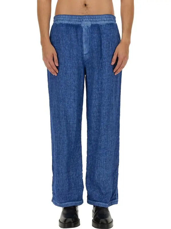 Burberry Linen Trousers - Azure
