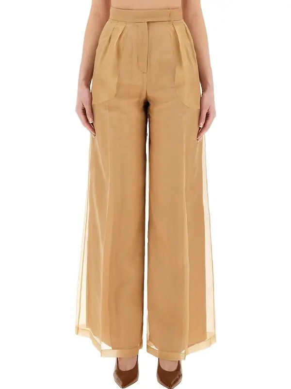Max Mara Danila Wide Leg Pants - Beige