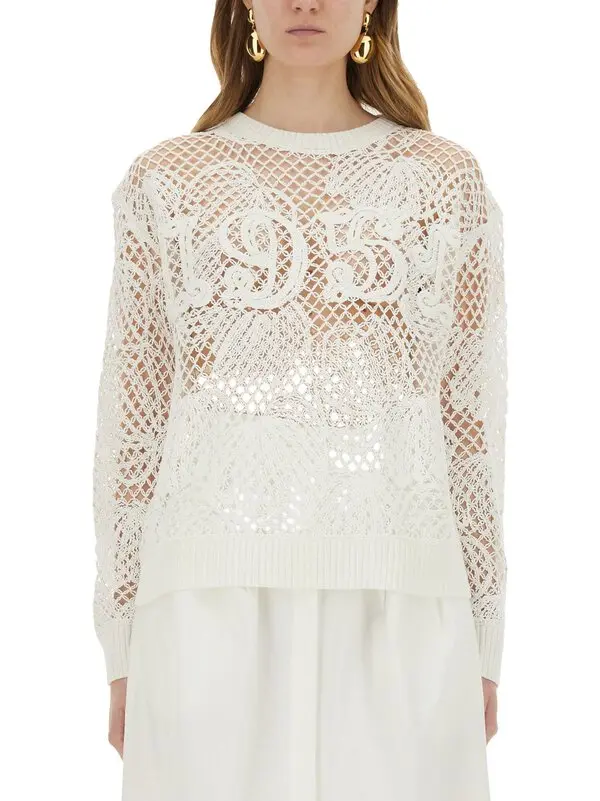 Max Mara Farea Mesh Top - White