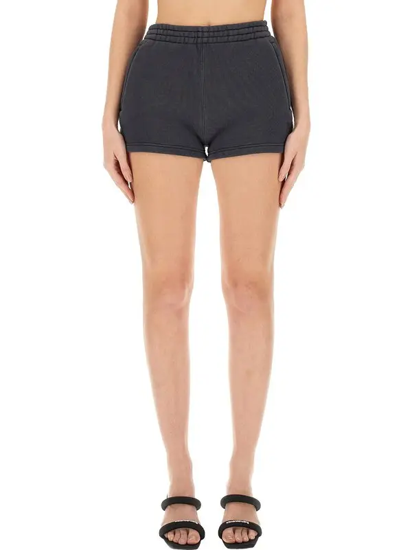 Alexander Wang Shorts With Logo - Charcoal