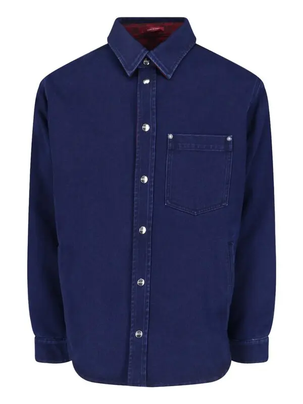 Gucci Reversible Denim And Flannel Shirt - Blue