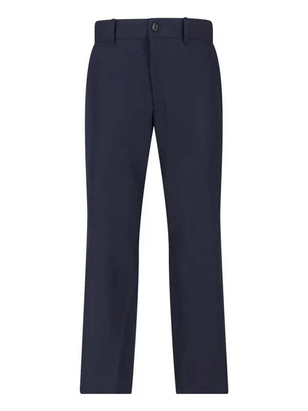 Comme Des Garçons Straight Wool Pants - Blue