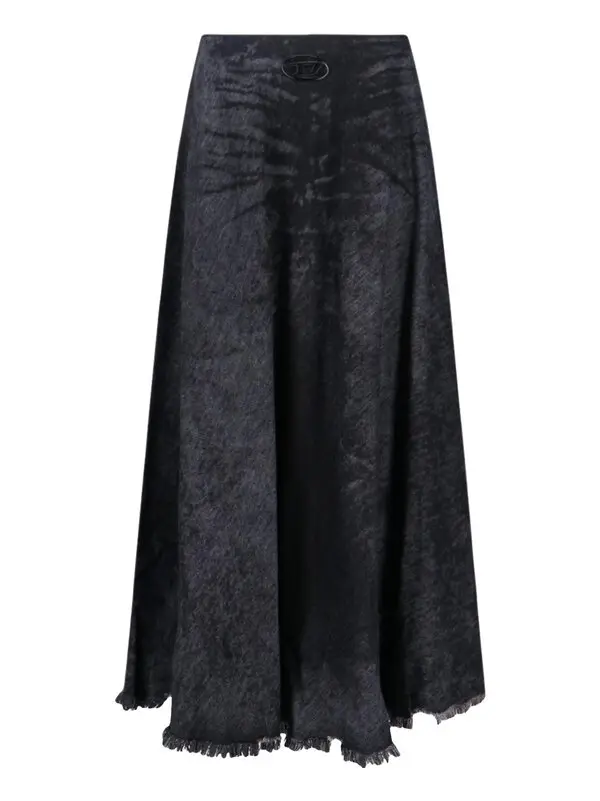 DIESEL De-annet-fsh' Midi Skirt - Gray
