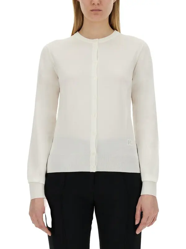 Dolce & Gabbana Cardigan With Lace Inlays - White