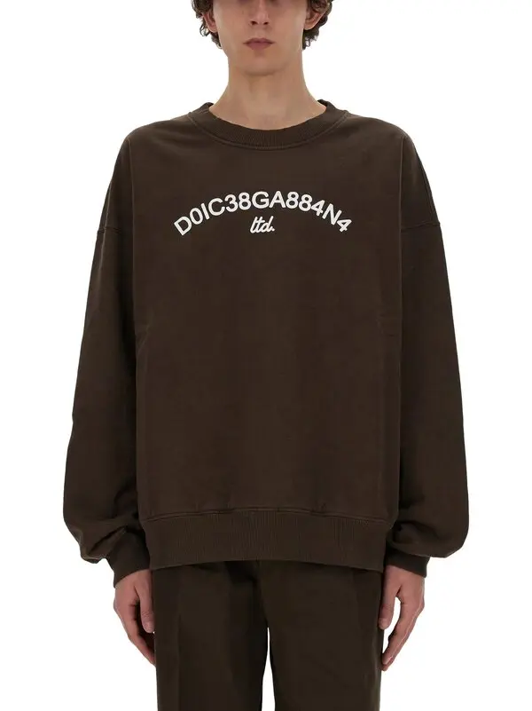 Dolce & Gabbana Sweatshirt With Logo - Brown