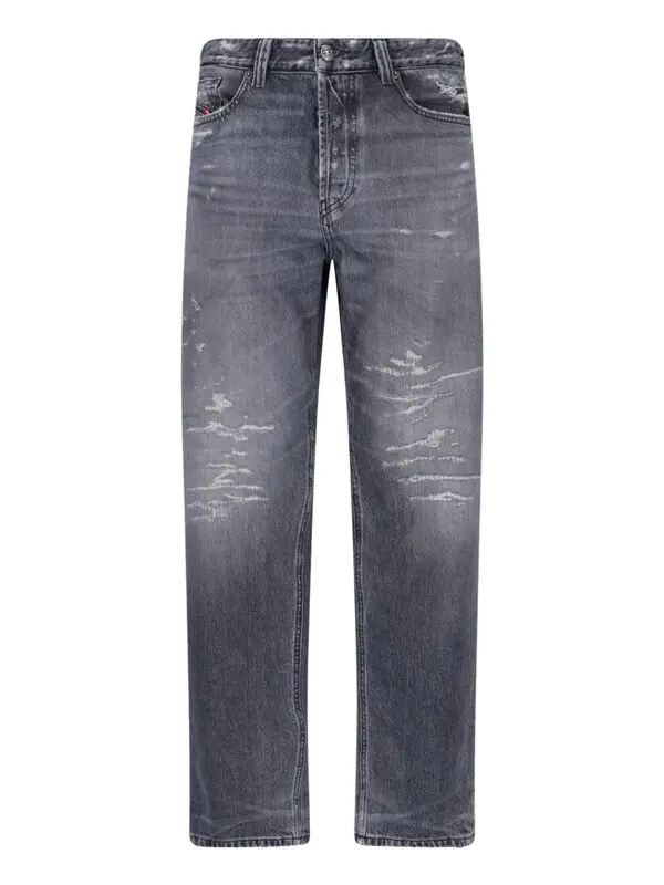 DIESEL 1988 D-ark Straight Leg Jeans - Gray