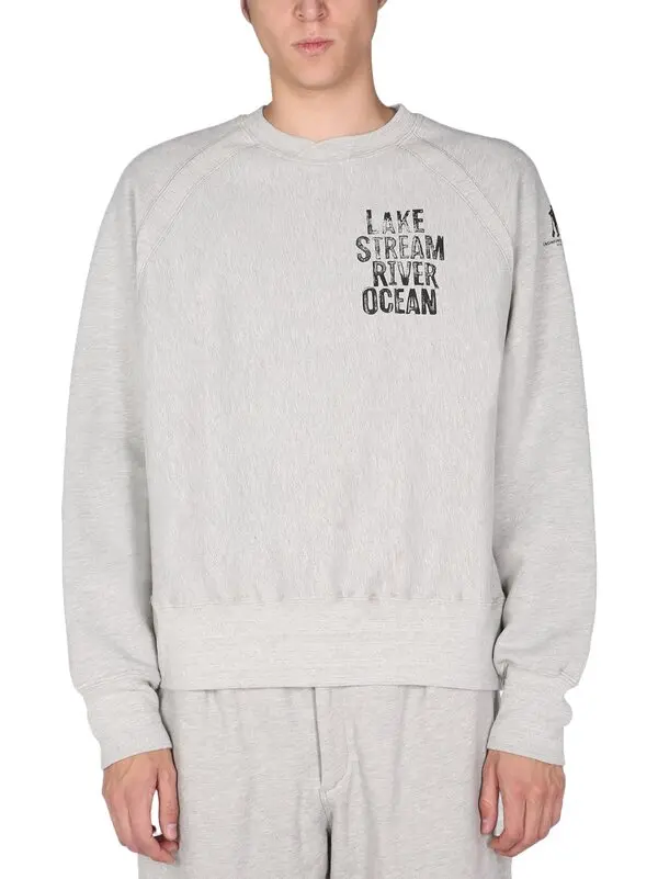 Engineered Garments Printed Crewneck Sweatshirt - Grey