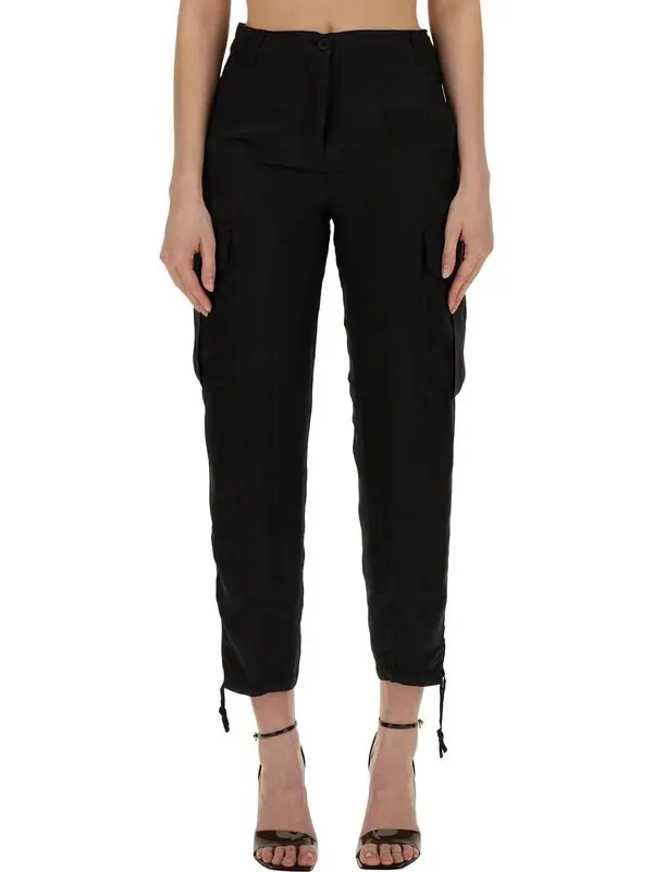 Aspesi Regular Fit Cargo Trousers - Black