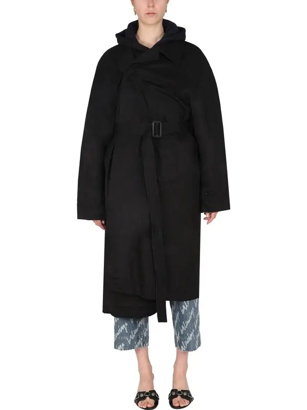 Balenciaga Oversize Carcoat - Black