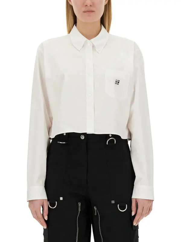 Givenchy Cropped Shirt - White