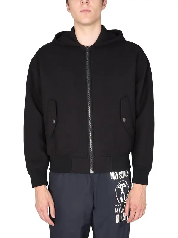 Moschino Jacket With Logo - Black