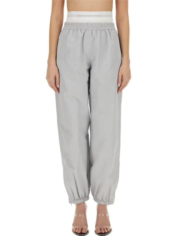 Alexander Wang Relaxed Fit Sports Pants With Integrated Underwear - Grey