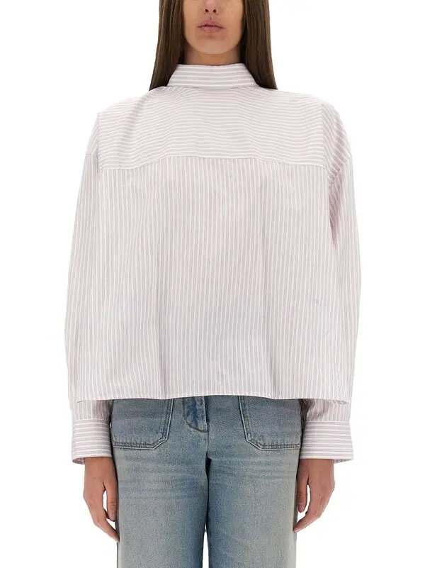 Victoria Beckham Blouse With Knotted Collar - Pink