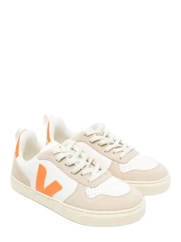VEJA V-10 Lace Up Sneakers - White