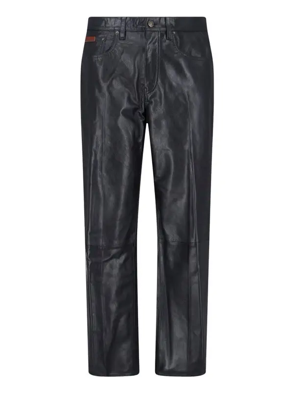 Calvin Klein Goat Leather Pants - Black