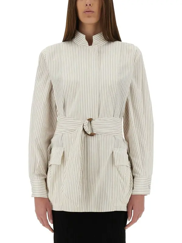 Fendi Cotton And Silk Blouson - Beige