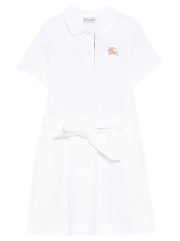 Burberry Polo Shirt Dress - White