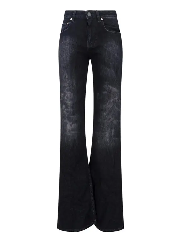 Balenciaga Wide-leg Denim Jeans - Black