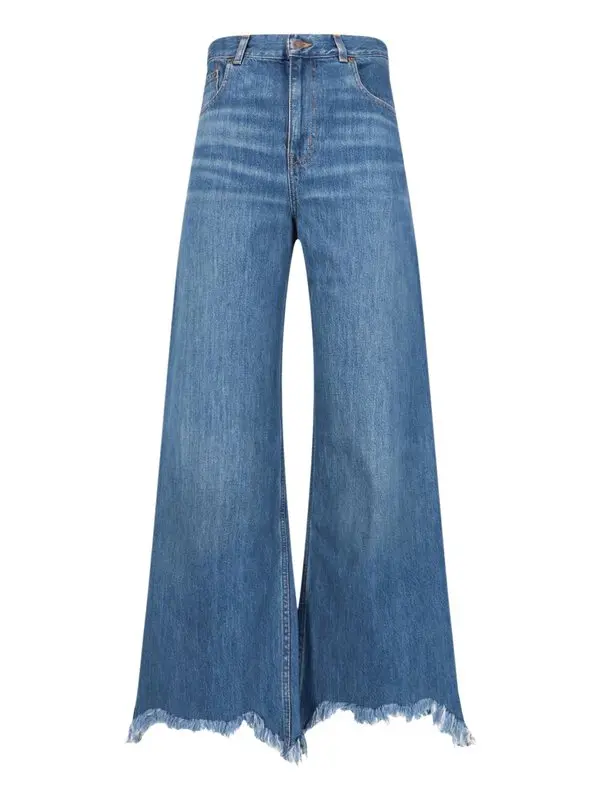 Balenciaga Wide-leg Denim Jeans - Blue